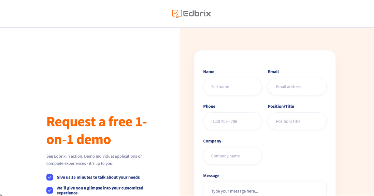 EdBrix Demo Signup